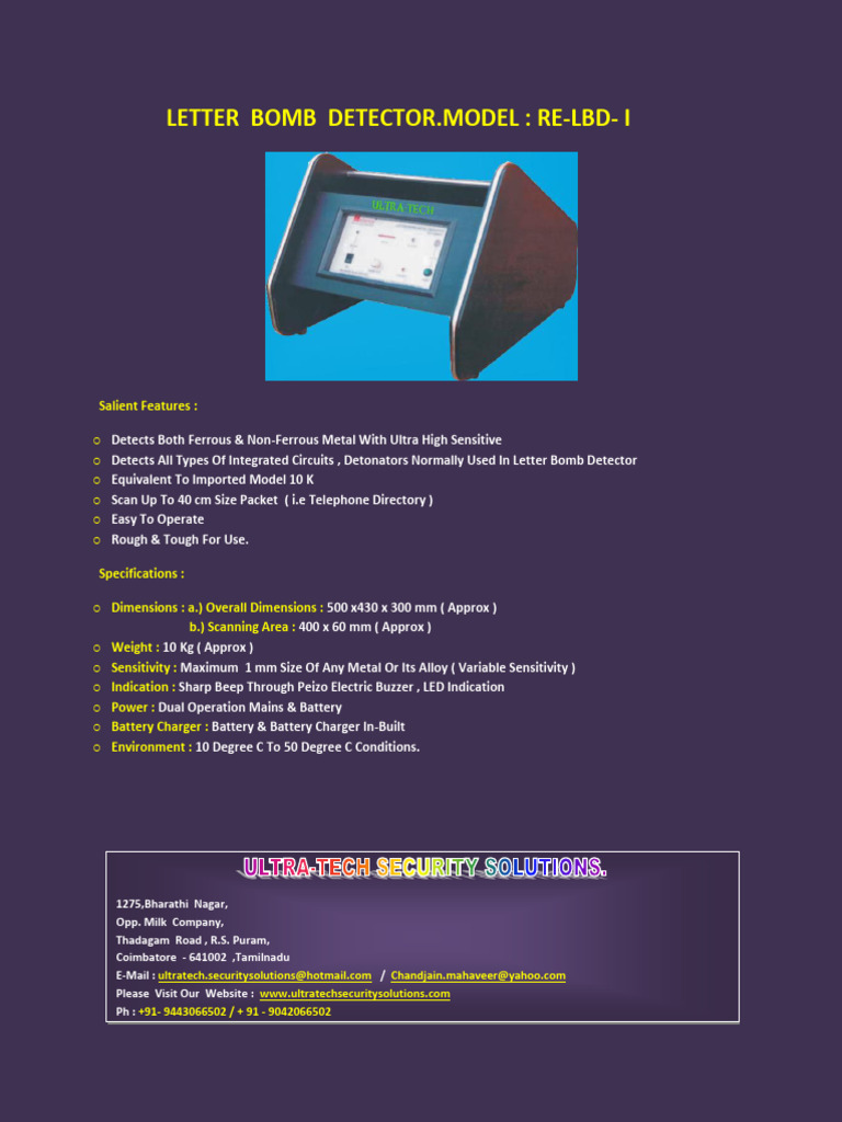 Letter Bomb Detector | PDF