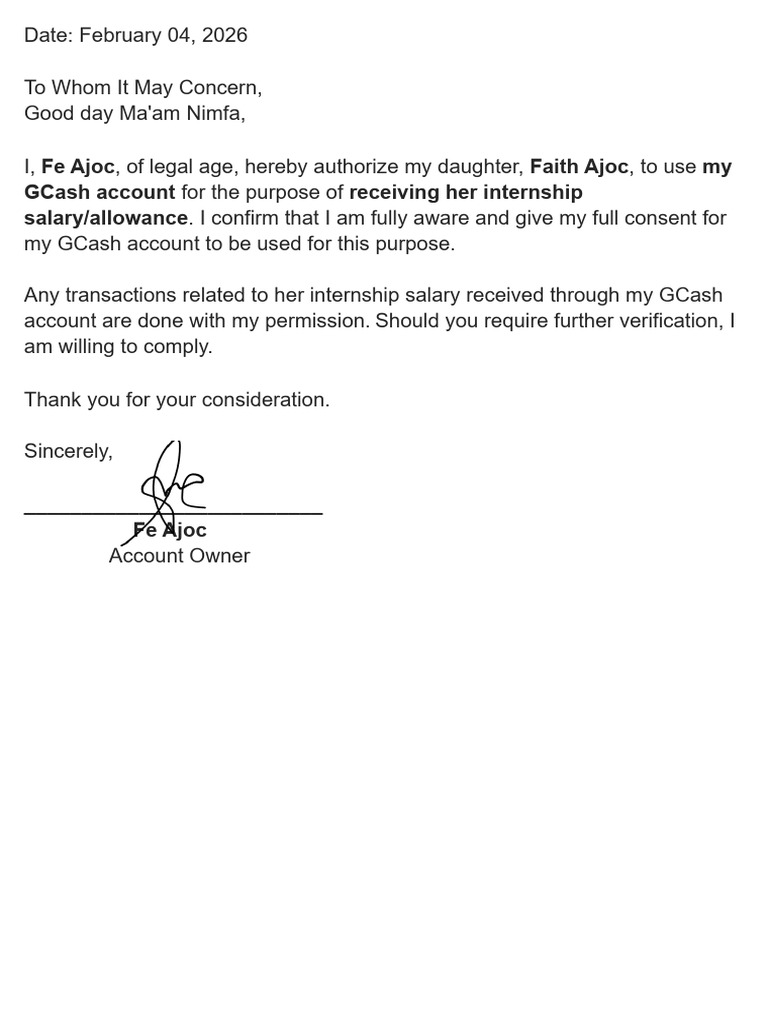 AuthorizationLetter Ajoc | PDF