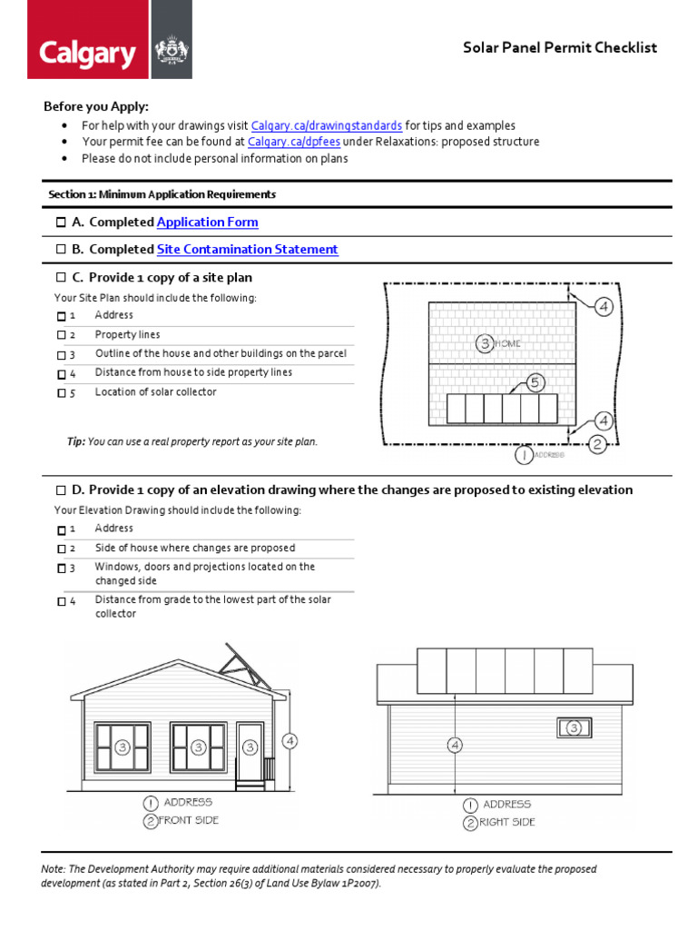 Solar Panel Permit Checklist | PDF