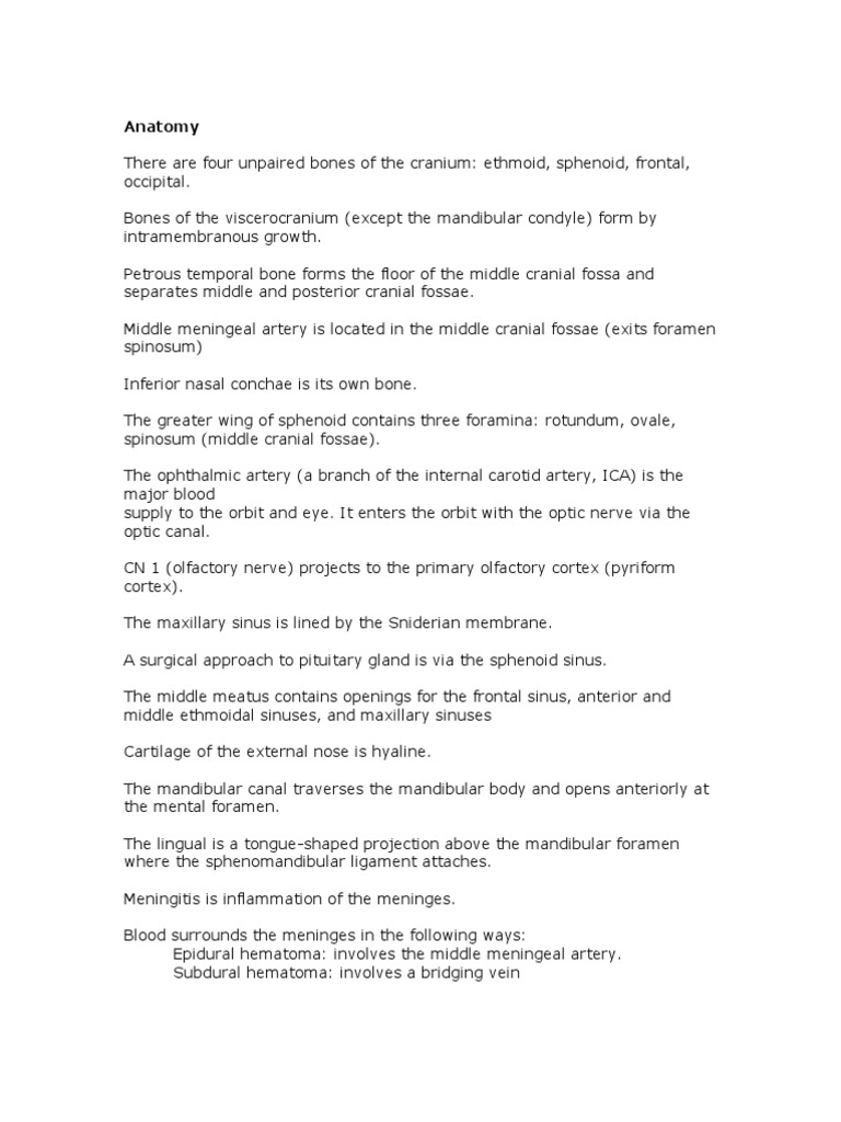 First Aid Anatomy Notes | Download Free PDF | Lymphatic System | Tongue