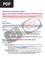 15th Finance Commission Report Summary | PDF | Government Budget ...