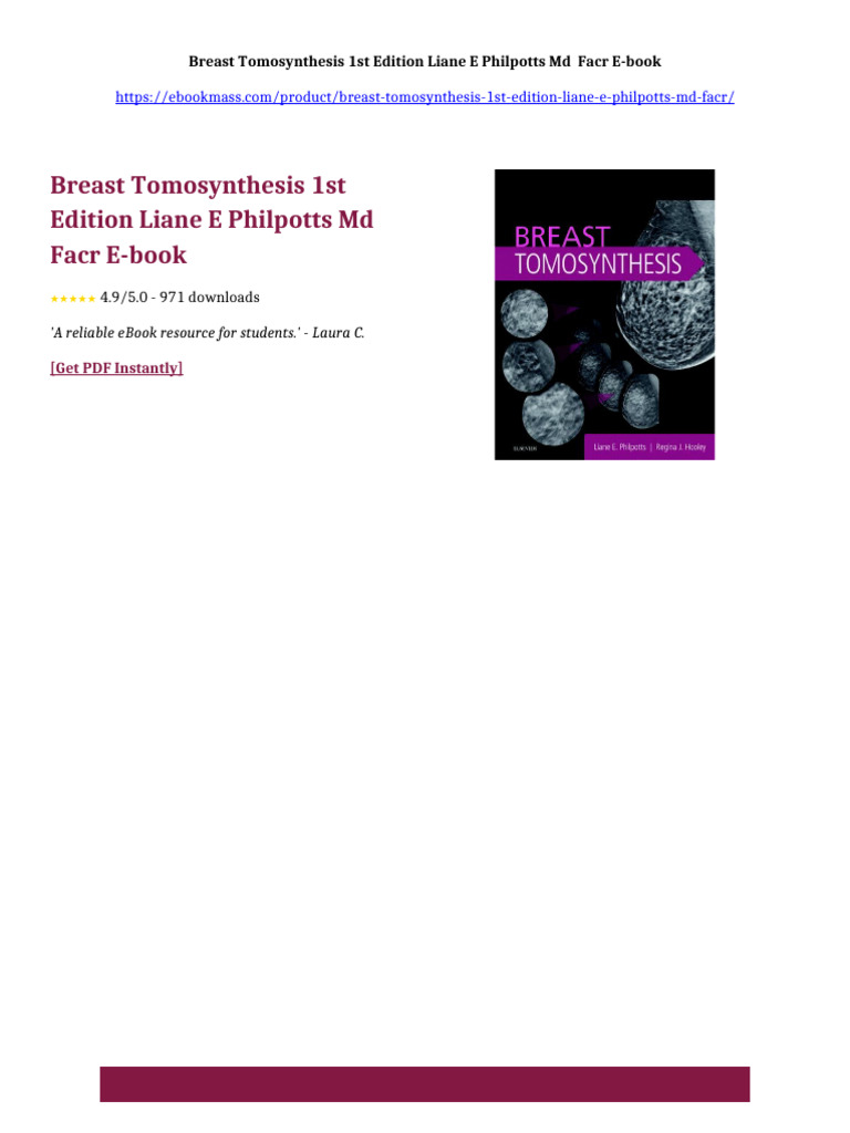 Breast Tomosynthesis 1st Edition Liane E Philpotts Md Facr ebook 2026 ...