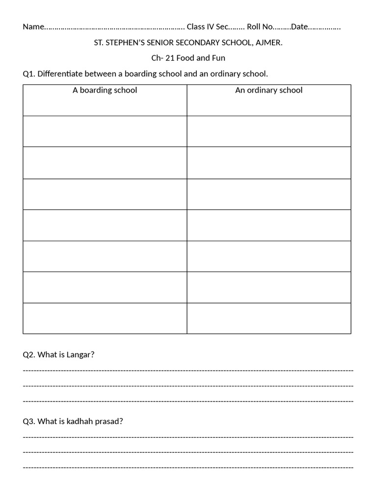 CH 21 Food and Fun Worksheet | PDF | Foods | Cooking