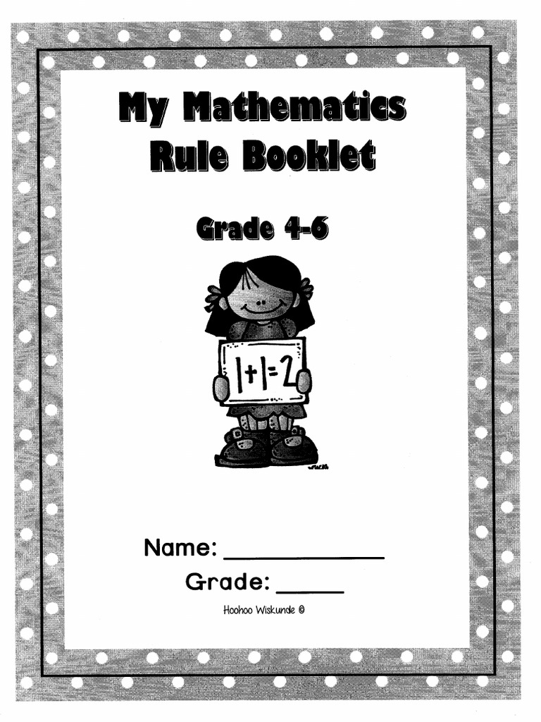 My Maths Rule Book Part 1 | PDF