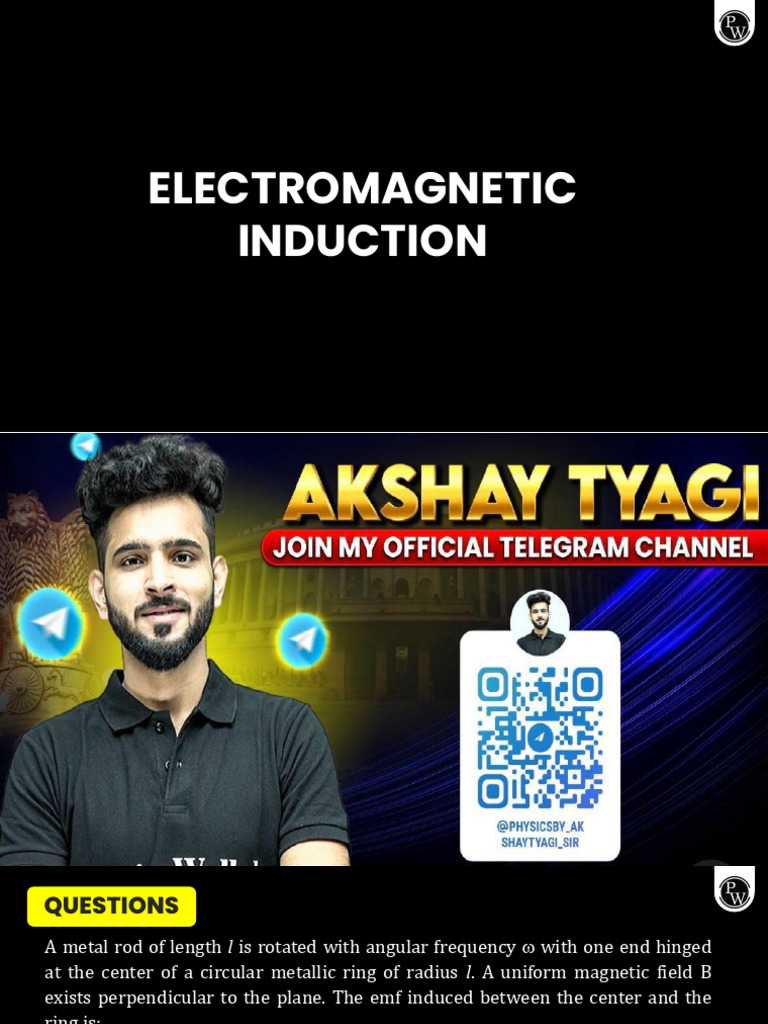 Extra Lecture Electromagnetic Induction Physics Akshay Tyagi Sir | PDF ...