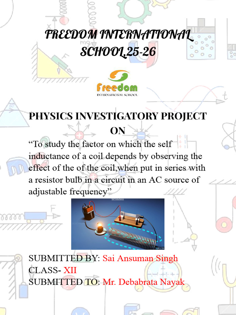 Physics Investigatory Project | PDF | Inductor | Inductance