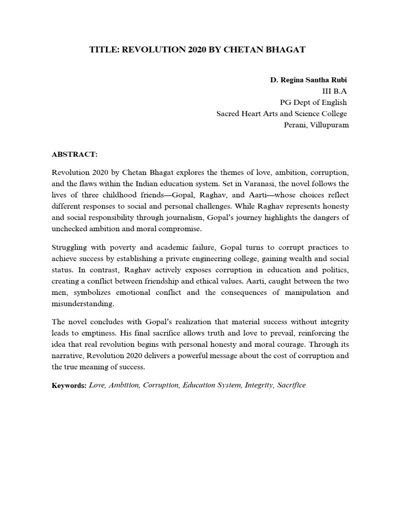 Revolution 2020 Abstract Presentation by Regina Santa Rubi 20260126 ...