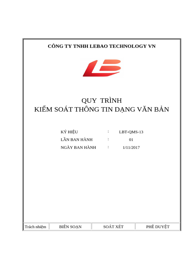QT Kiem Soat Thong Tin Dang Van Ban | PDF