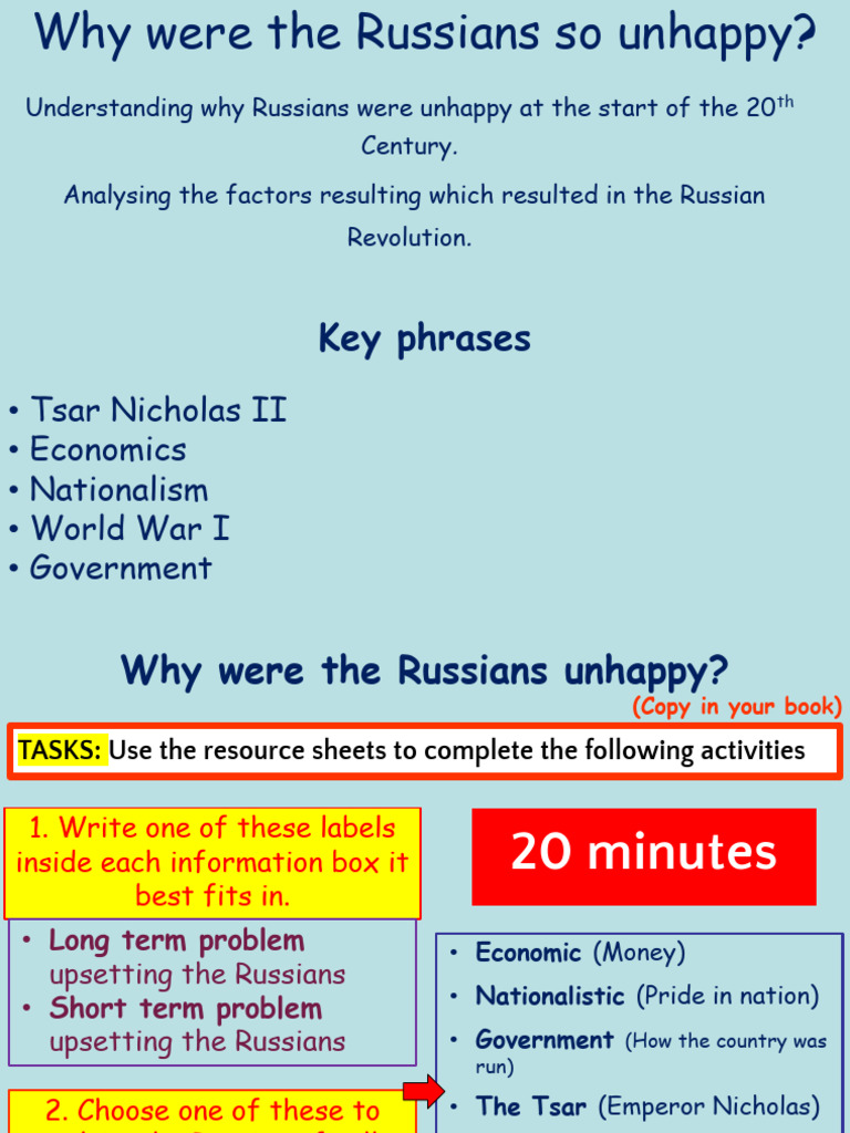 3 and 4. Causes of The Russian Revolution | PDF