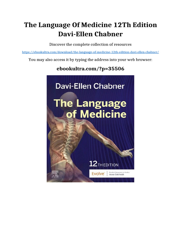 The Language of Medicine 12th Edition Davi-Ellen Chabner Online PDF ...