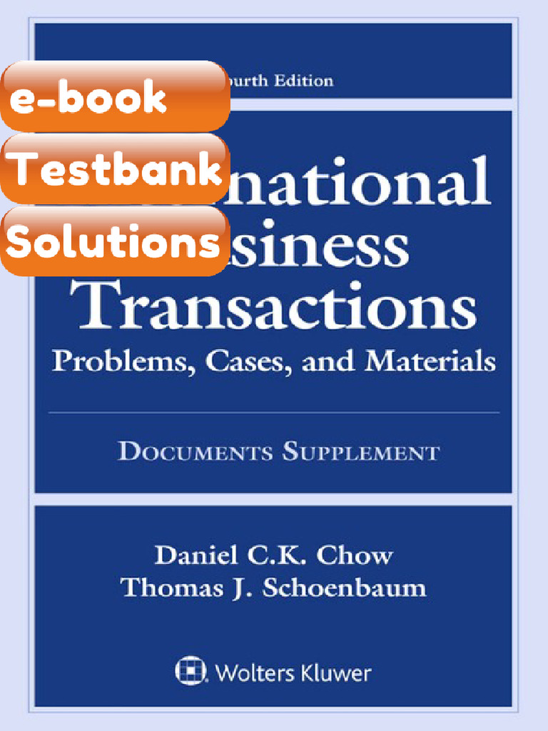 Testbank International Business Transactions Problems Cases and ...