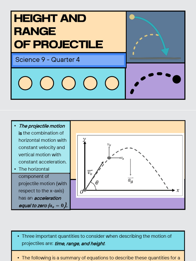 Height and Range of Projectile Motion | PDF | Applied And ...