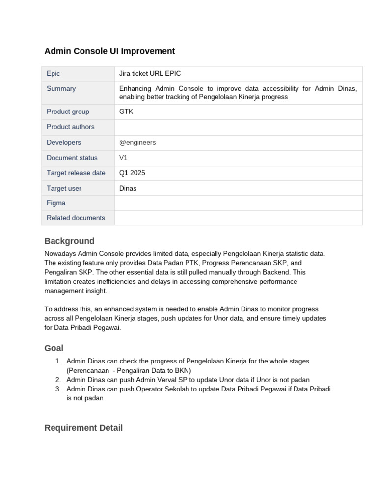 Admin Console UI Improvement: Background | PDF