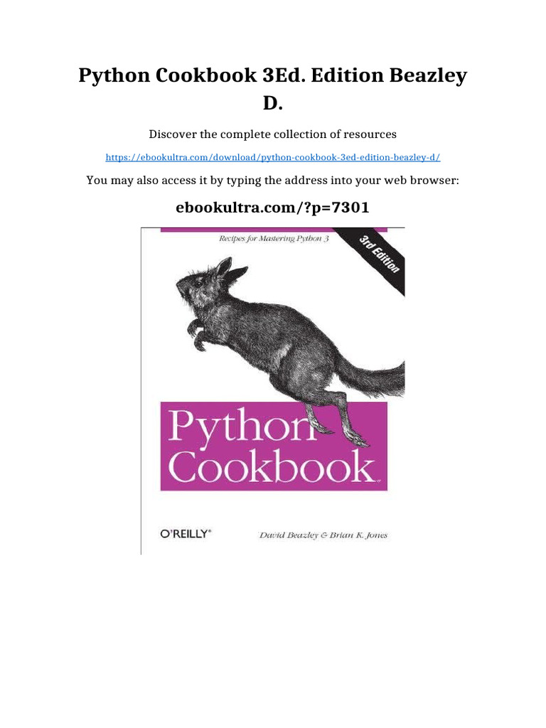 Python cookbook 3ed. Edition Beazley D. full digital chapters | PDF ...
