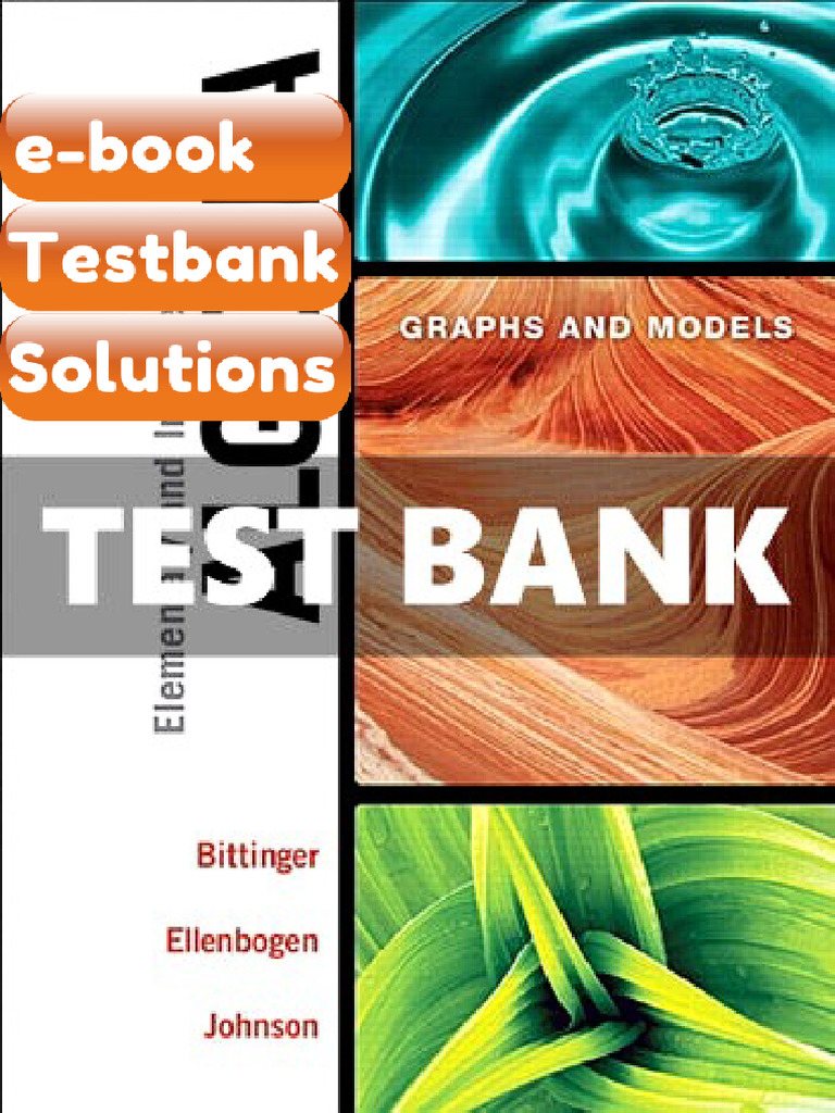 Testbank Elementary and Intermediate Algebra Graphs and Models 5th ...