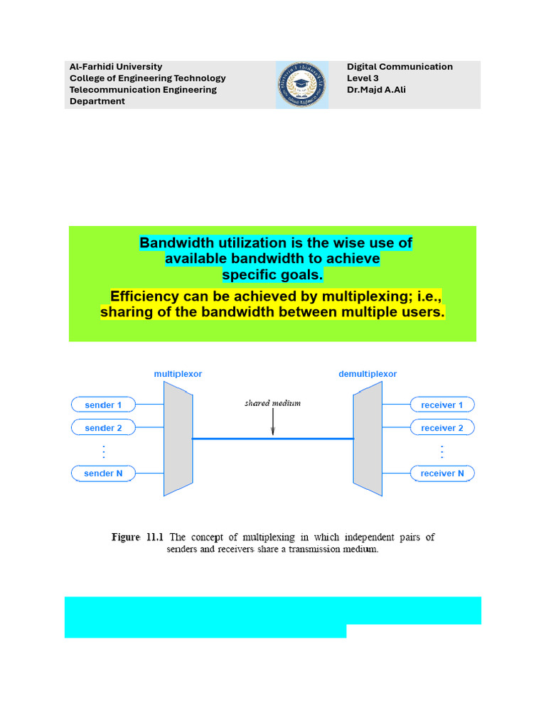 Digital Communication Systems 3d Part 5 Multi (Plexing | PDF ...