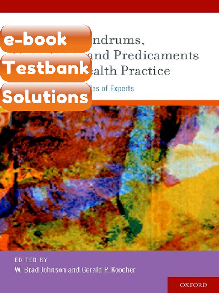 Testbank Ethical Conundrums Quandaries and Predicaments in Mental ...