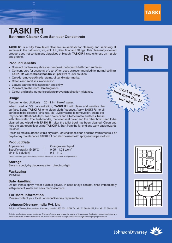 Taski R1 | Download Free PDF | Bathroom | Sink