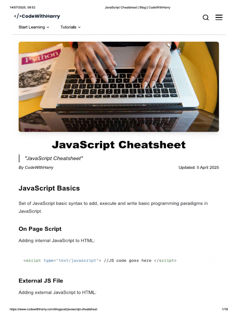 Jscheatsheet | PDF