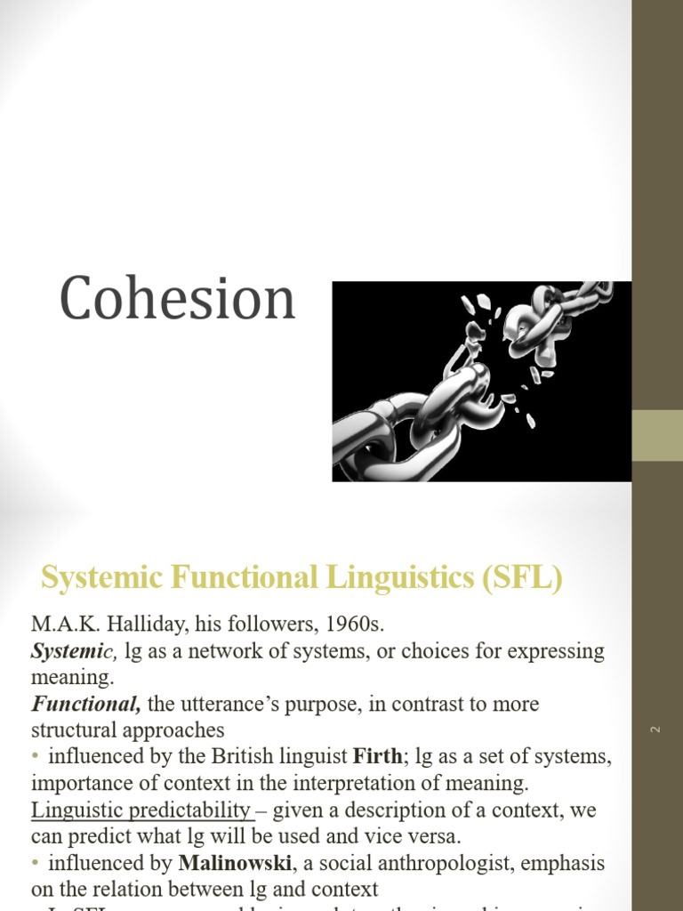 Lecture 3 Cohesion 2025 St. | PDF | Pronoun | Linguistic Morphology