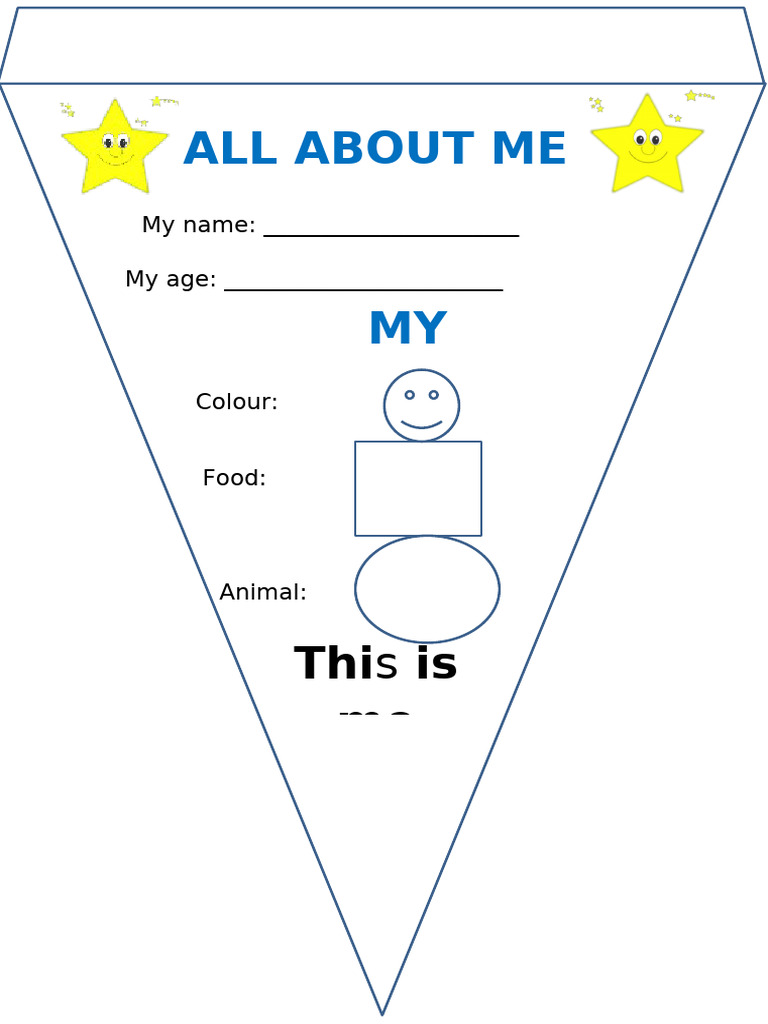 All About Me Bunting Classroom Posters 85357 | PDF