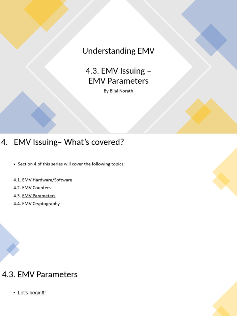 UE4.3 EMV ISS Parameters | PDF | Emv | Personal Identification Number