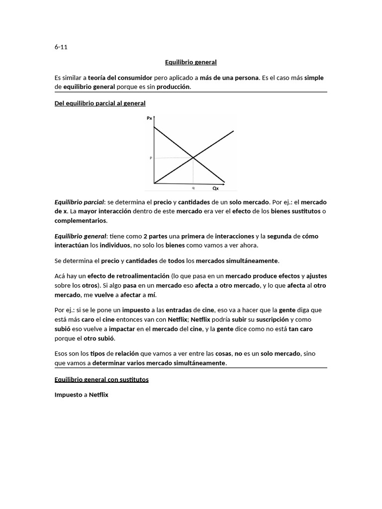 Equilibrio General | PDF | Mercado (economía) | Teoría del equilibrio ...