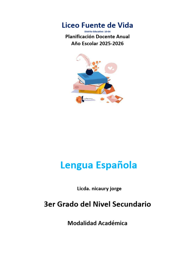 3ro Español | PDF | Maestros | Pedagogía