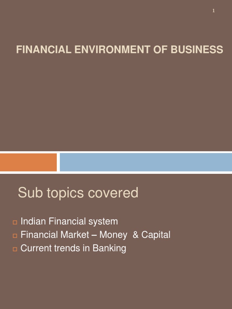 Module 4 - Financial Environment of Business | PDF | Financial Markets ...