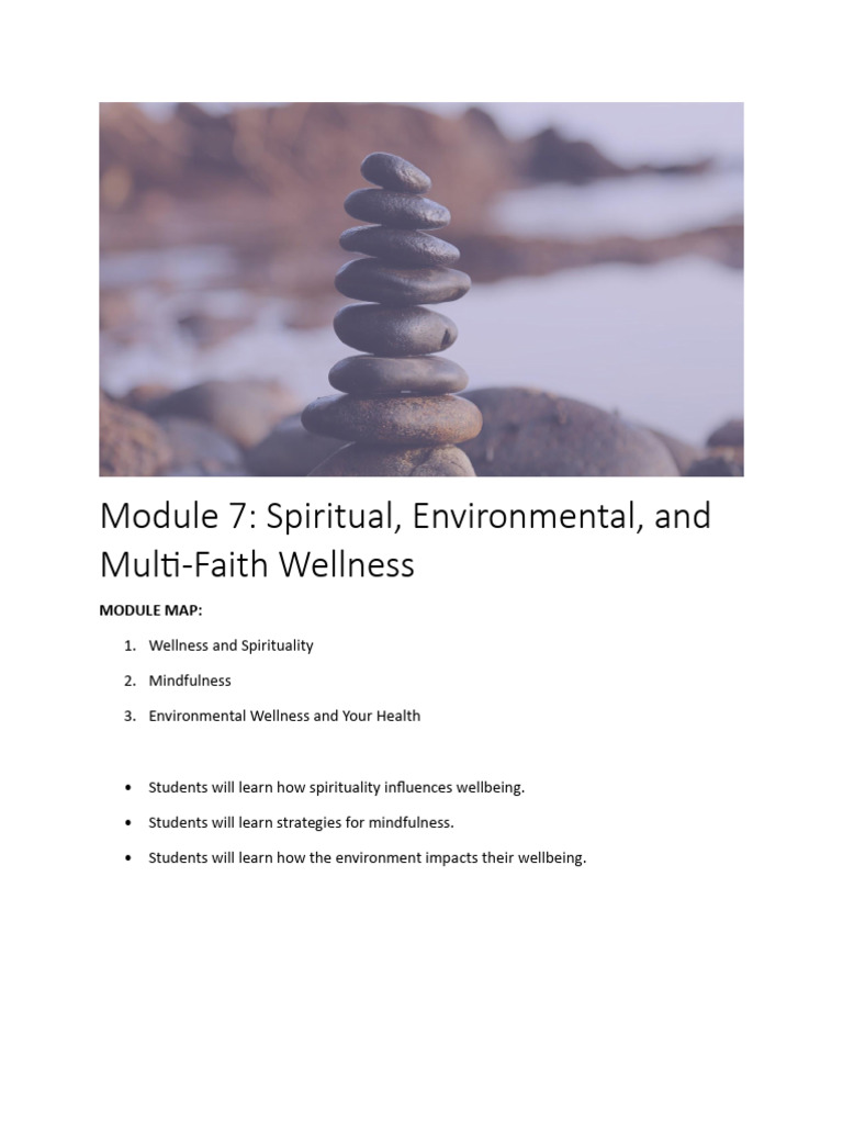 Module 7 - Spiritual, Environmental, and Multi-Faith Wellness | PDF ...