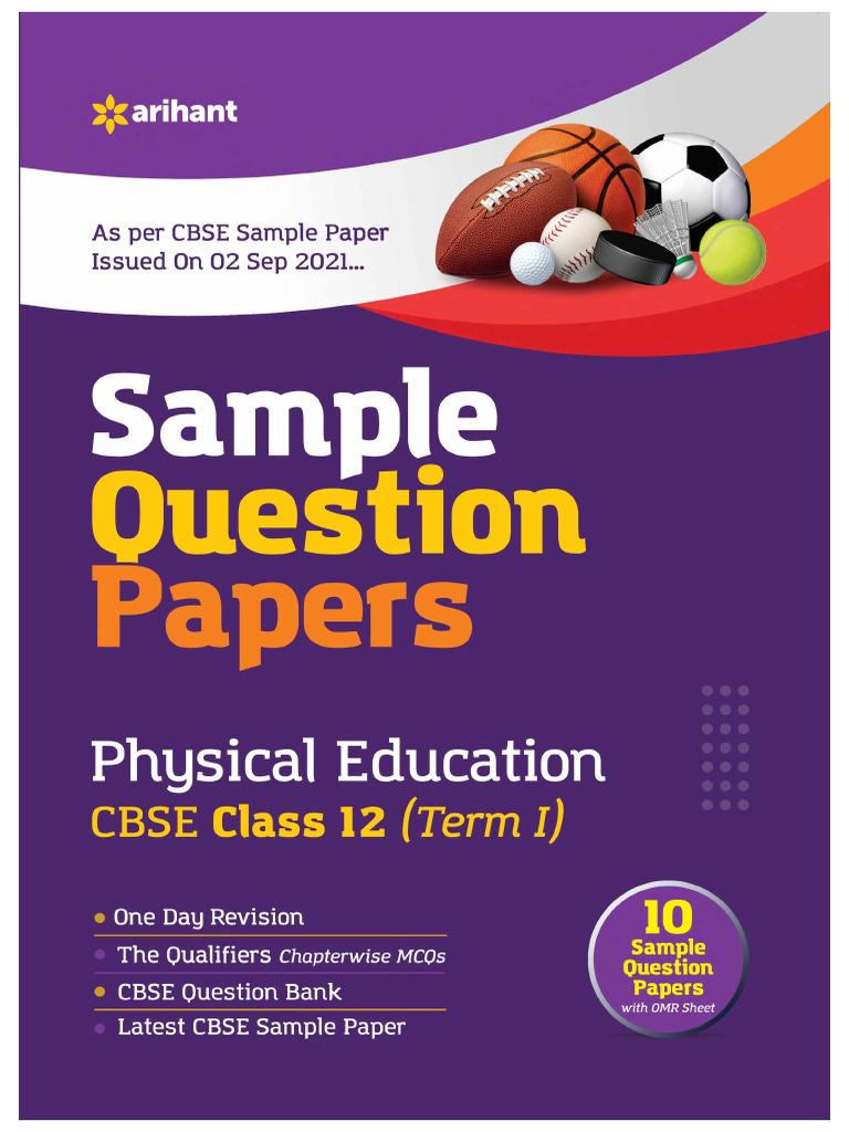 CBSE Term 1 Physical Education Sample Papers Questions For Class 12 ...