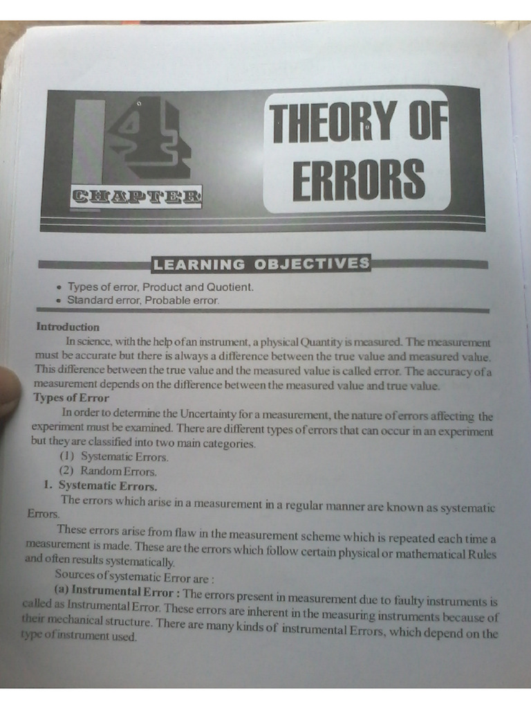 4-Theory of ERRORS | PDF