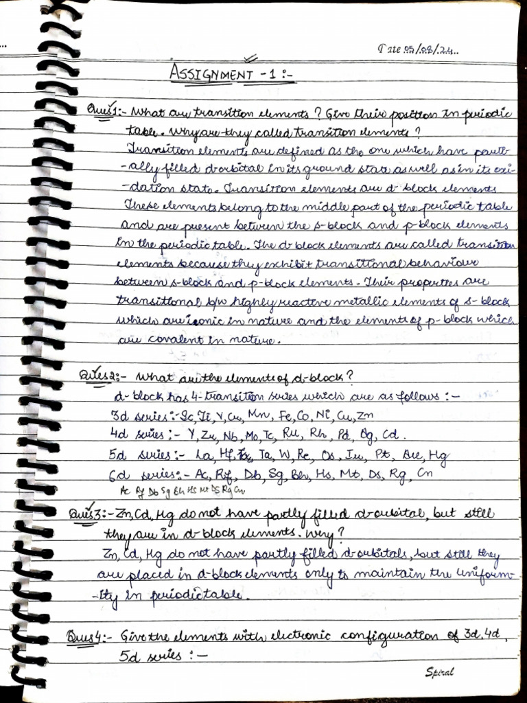 Transition Elements | PDF