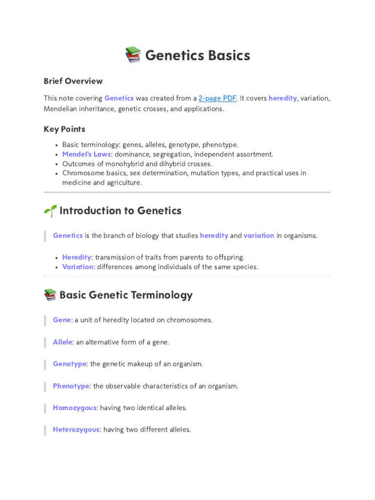 Grade 11 Genetics Ethiopia | PDF | Allele | Genotype
