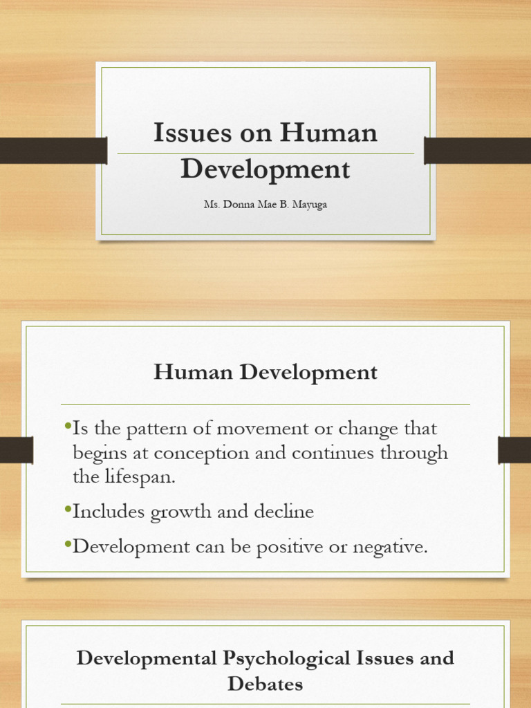 ED 101 Issues On Human Development | PDF