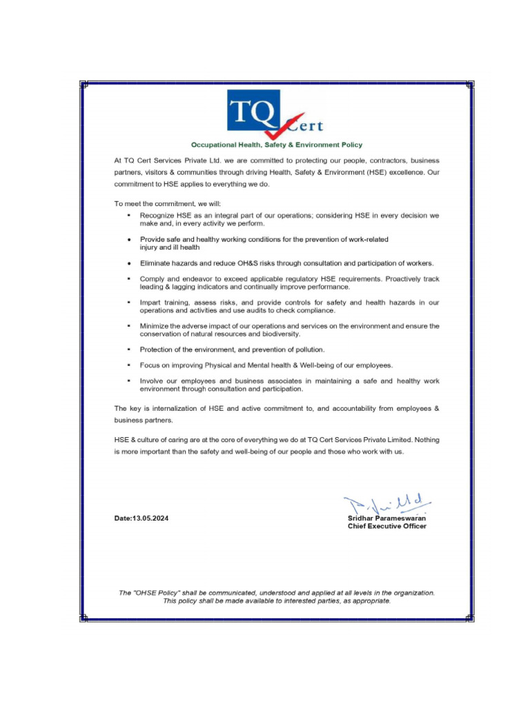 Tqcert Policy | PDF