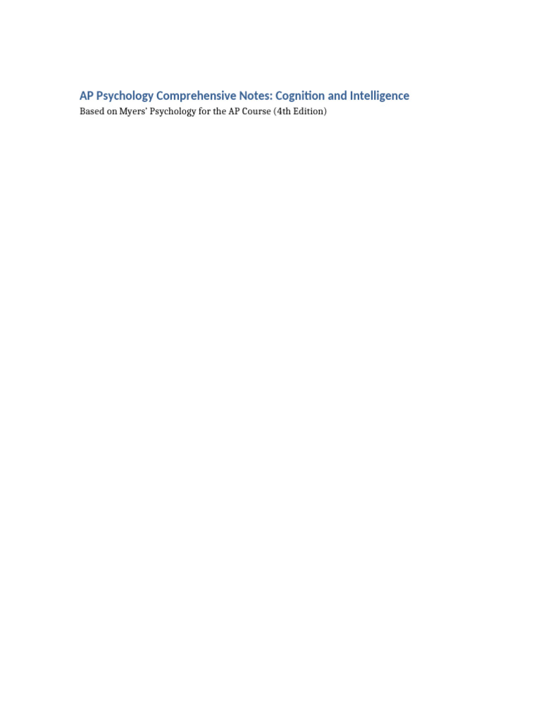 AP_Psychology_Comprehensive_Notes_Cognition_and_Intelligence | PDF ...