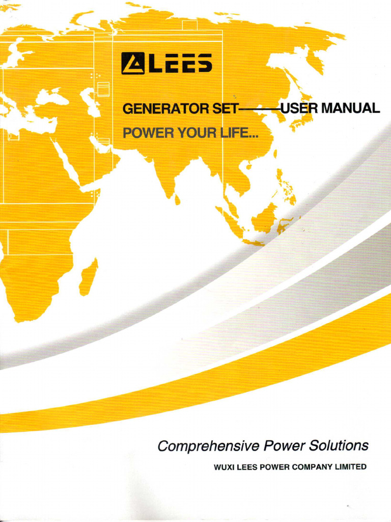 Alees Generator Set User Manual Power Your Life | PDF