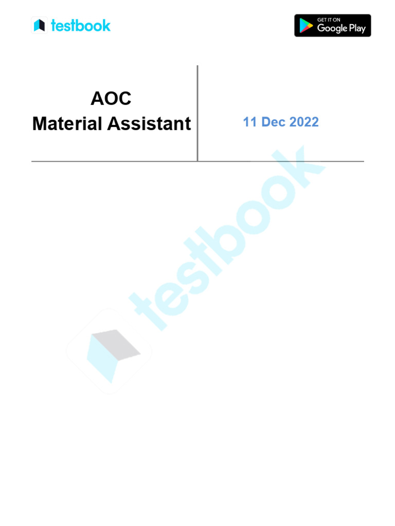 AOC Material Assistant Official Paper (Held on _ 11 Dec 2022) (English ...