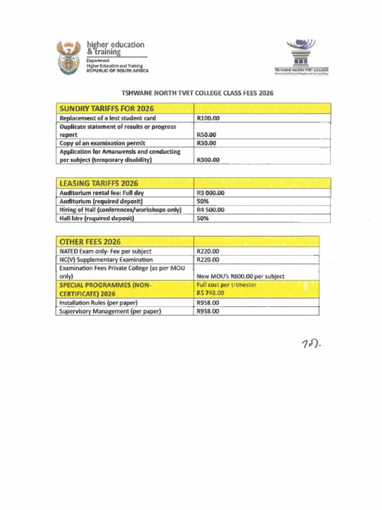 2026 College Approved Fees Structure | PDF