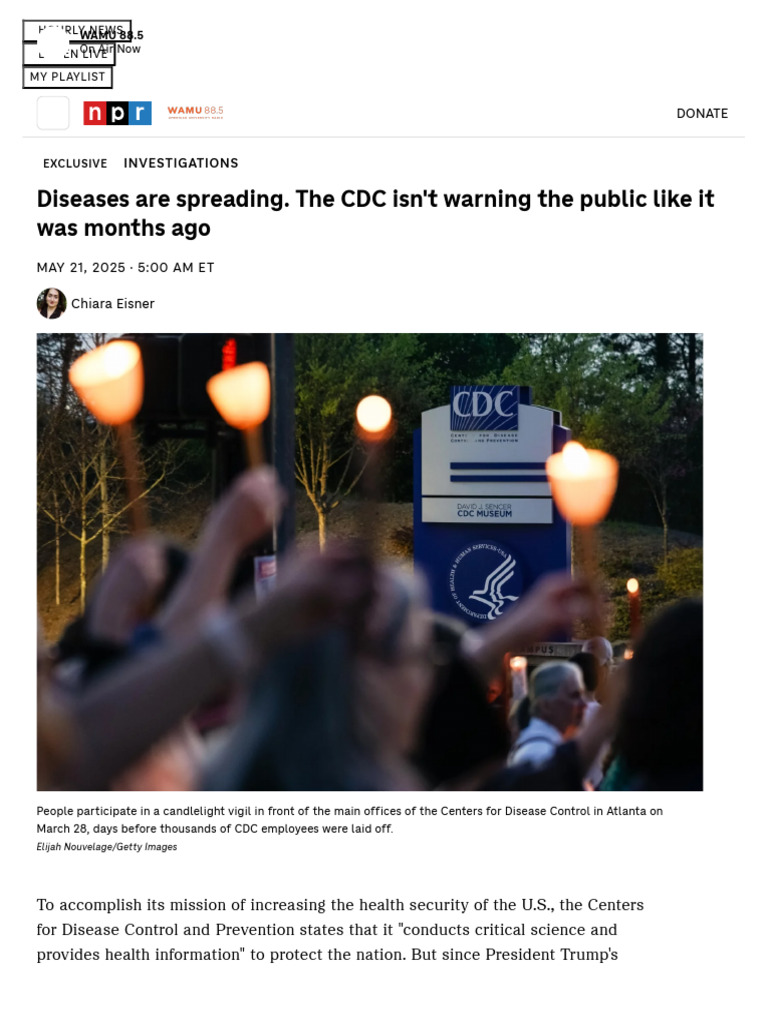 Diseases Are Spreading. the CDC Isn’t Warning the Public Like It Was ...