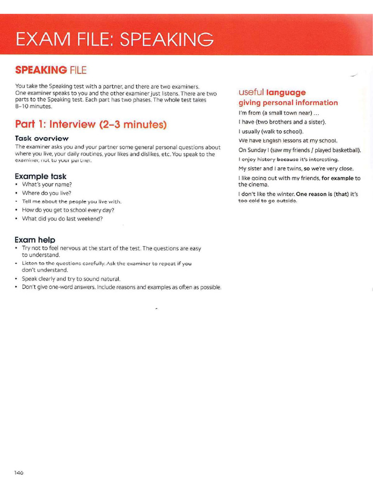 Speaking File | PDF