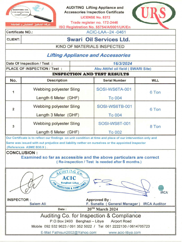 Swari Certificate 00461 March 2024 | PDF