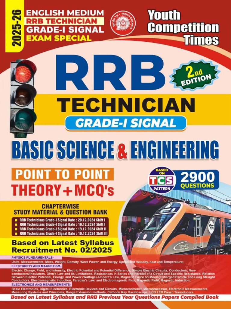 RRB TECHNICIAN GRADE-I SIGNAL Point To Point Theory + MCQs Chapterwise ...