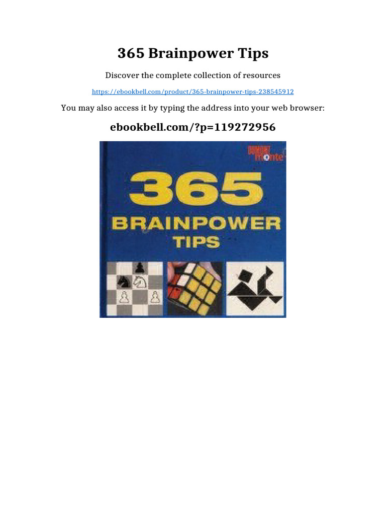 365 brainpower tips Full Access | PDF