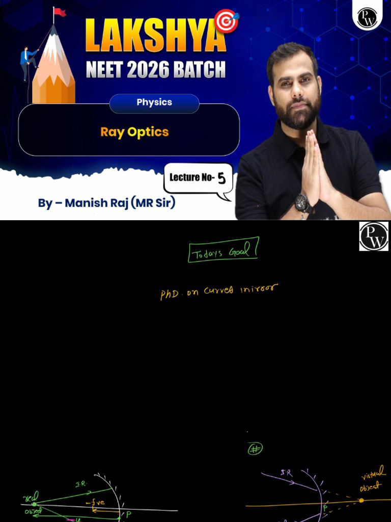 Ray Optics 05 Class Notes Lakshya NEET 2026 | PDF