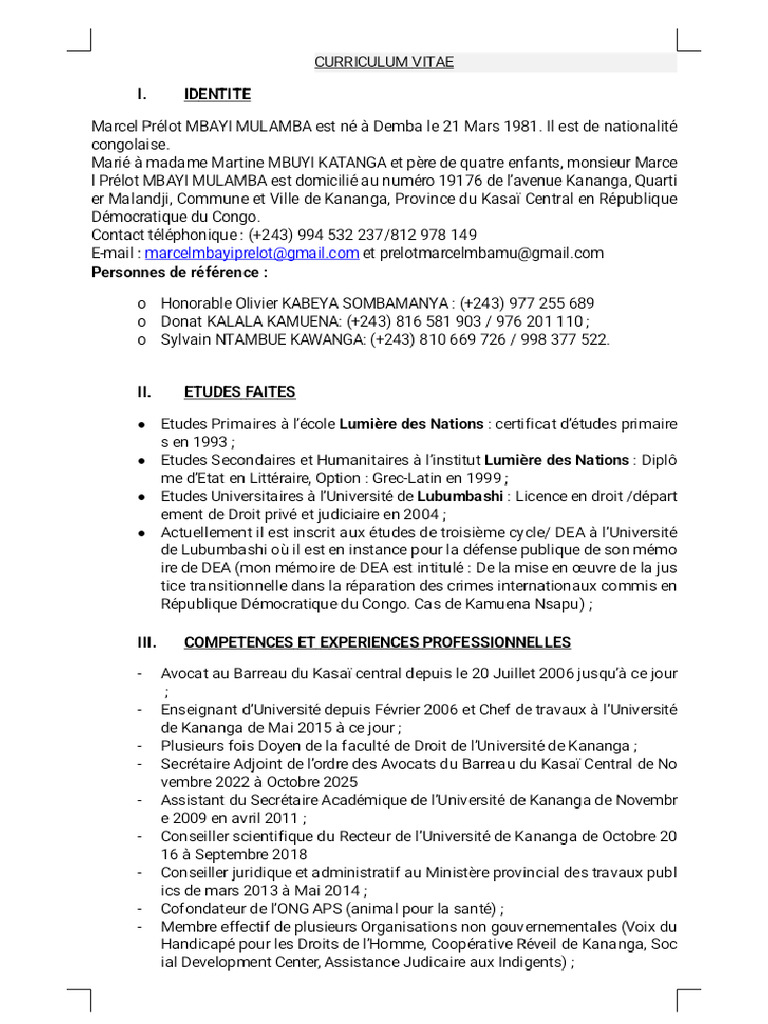 CV Marcel Prélot - Phoenix | PDF