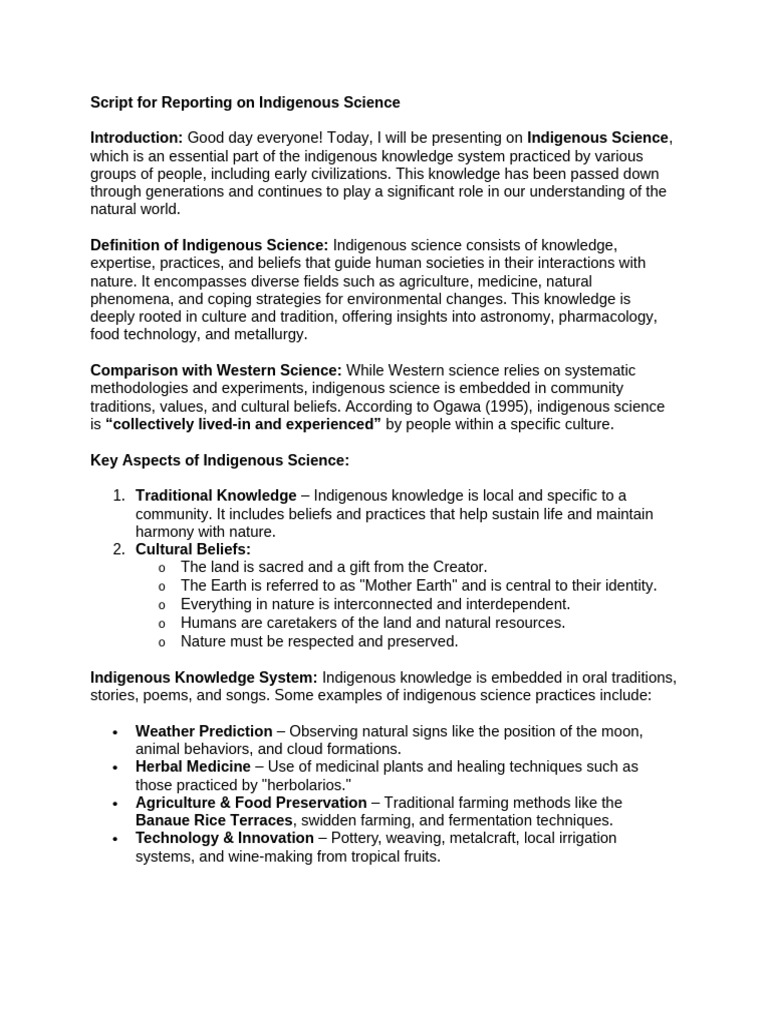 What Is Indigenous Science | PDF | Science | Knowledge