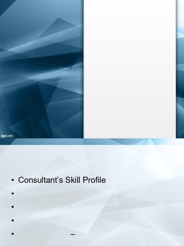 S06-Skills Profile of A Consultant | PDF | Negotiation | Project Management