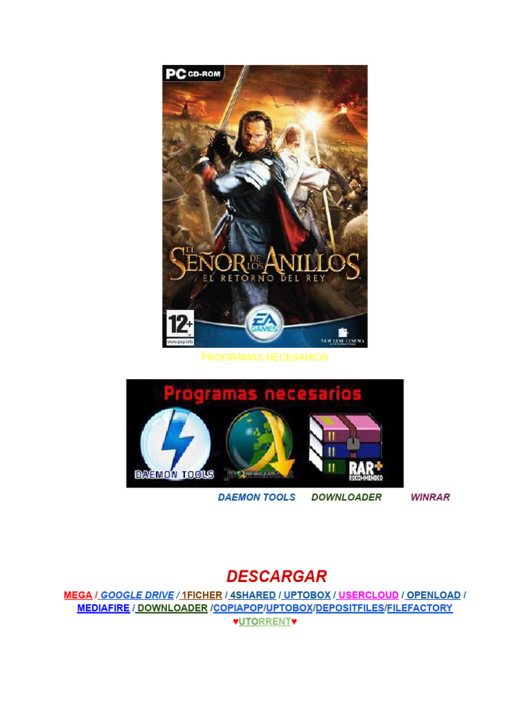Juego El Señor para PC Antiguo | PDF